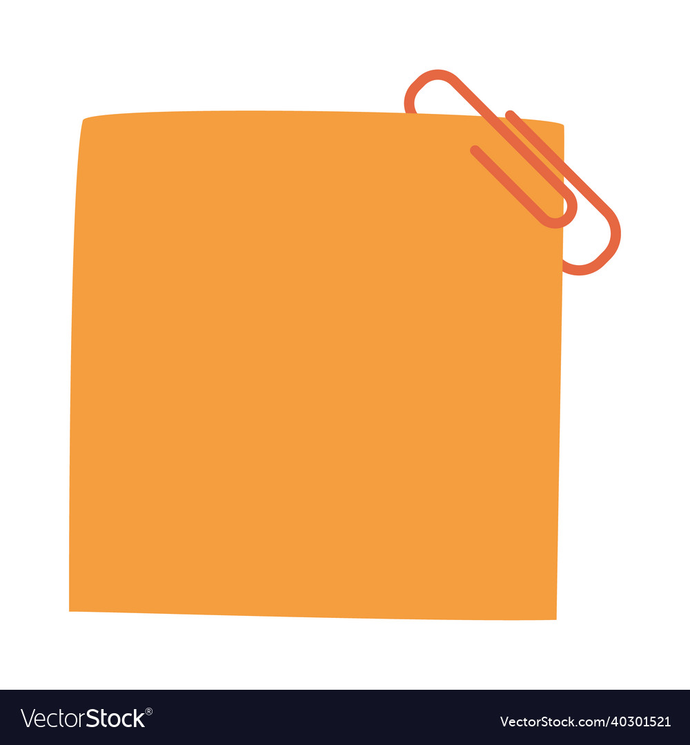 Note with paper clip Royalty Free Vector Image