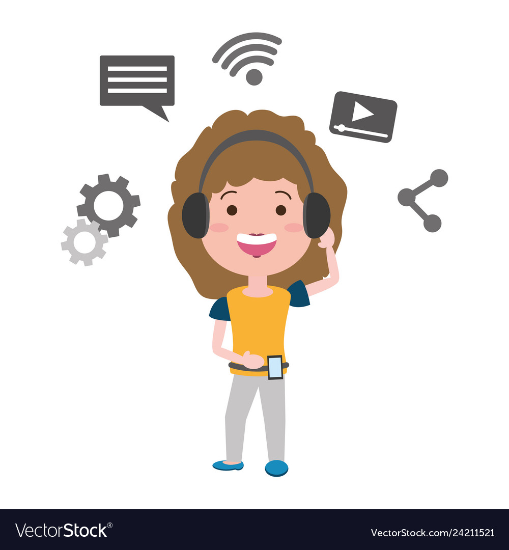 People tech device Royalty Free Vector Image - VectorStock