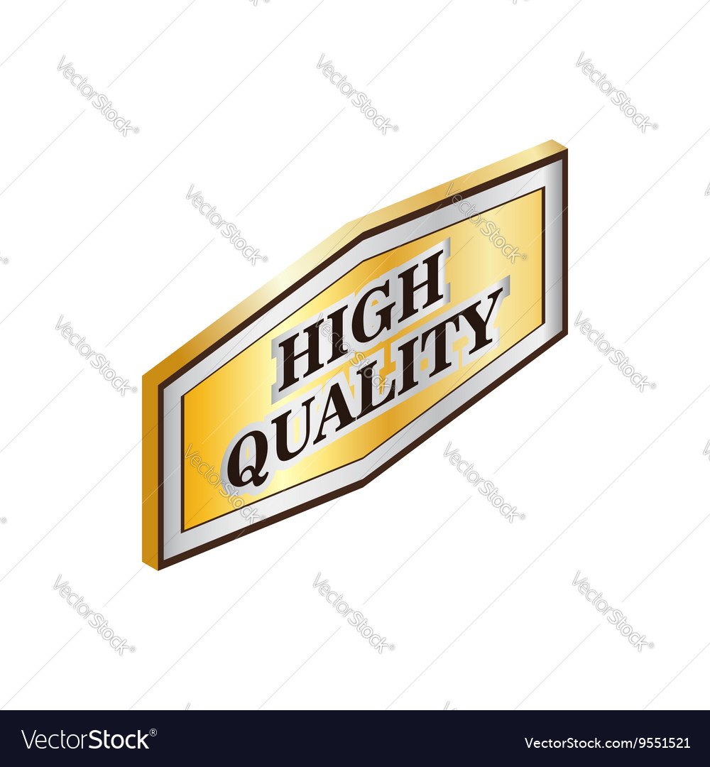 Rectangular label high quality icon Royalty Free Vector
