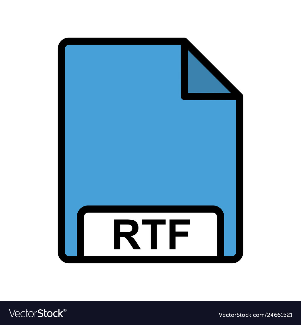 Rtf icon Royalty Free Vector Image - VectorStock