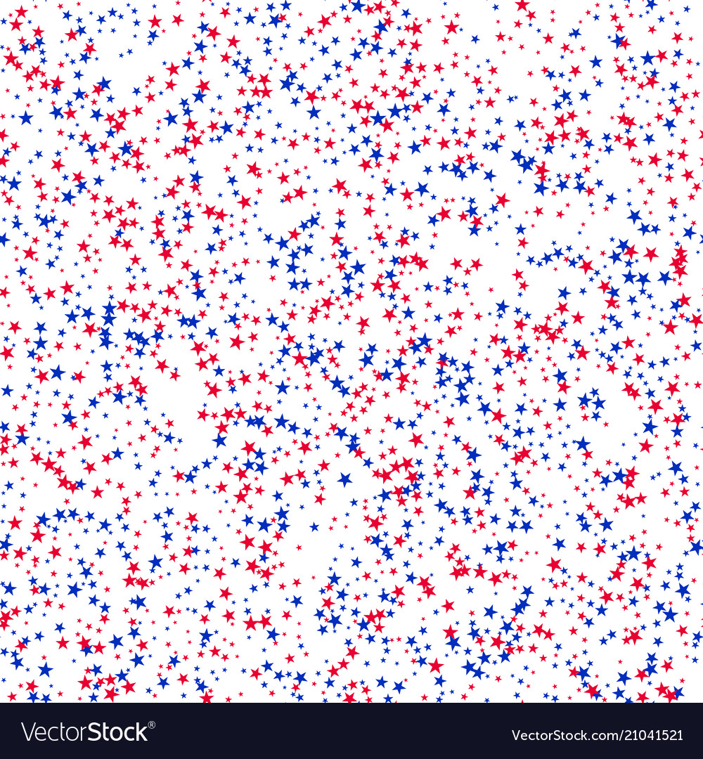 Seamless pattern with blue red stars Royalty Free Vector