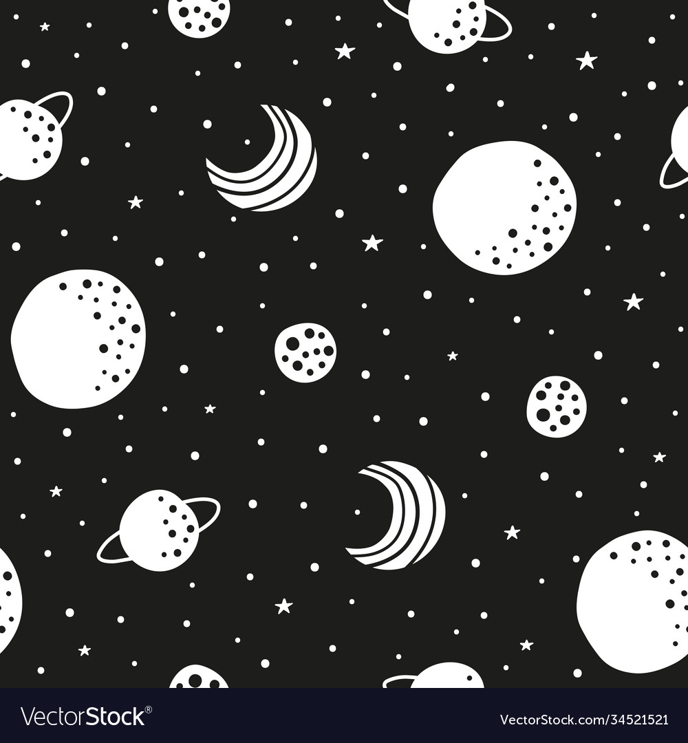 Space seamless pattern Royalty Free Vector Image