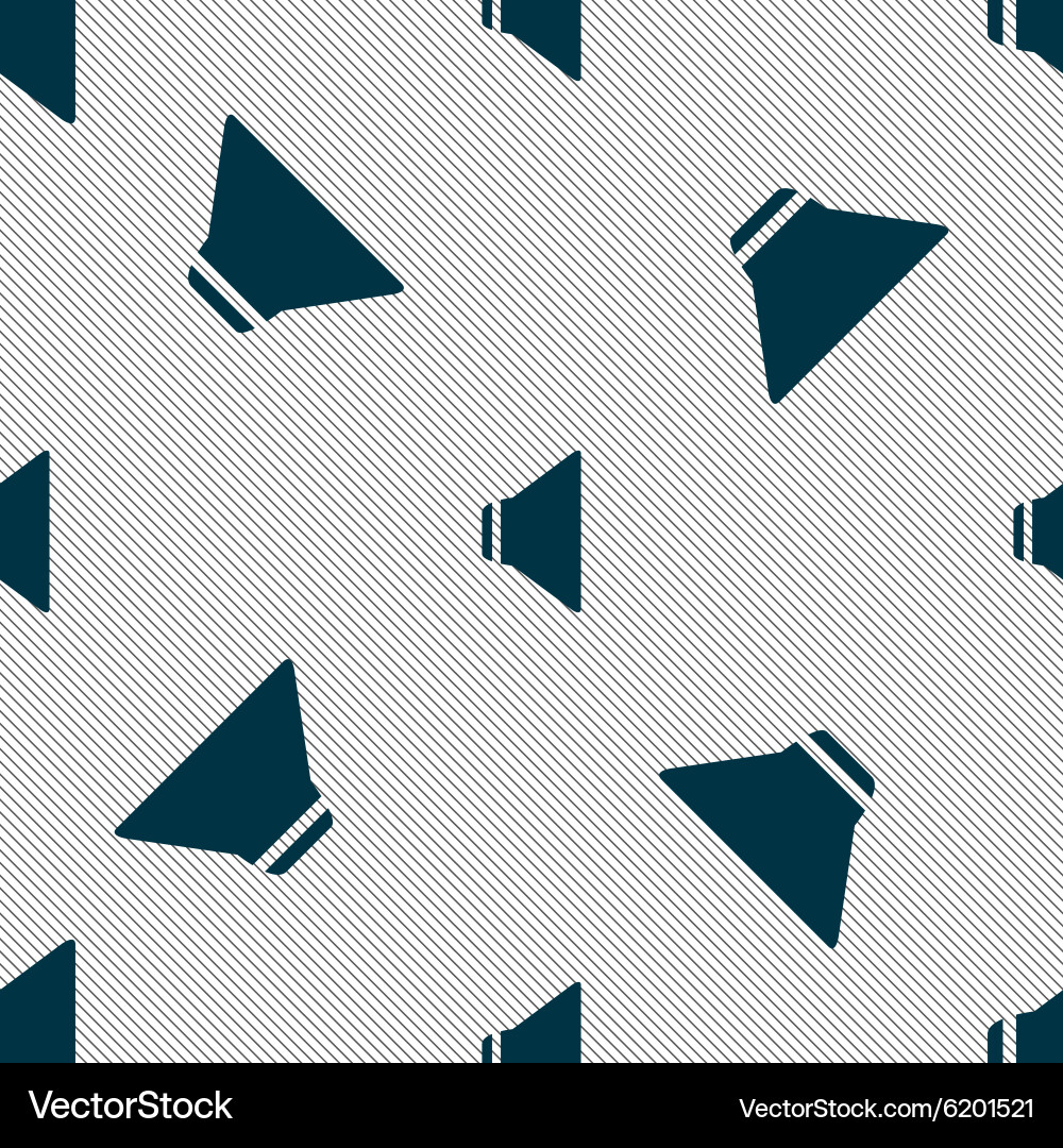 Speaker volume sign icon sound symbol seamless Vector Image