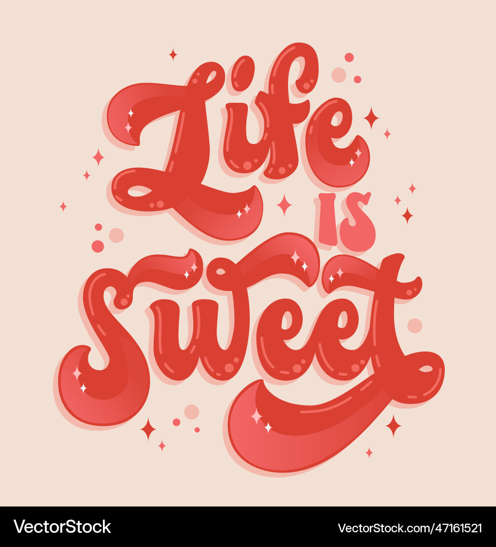 Trendy hand drawn 70s groovy style lettering Vector Image