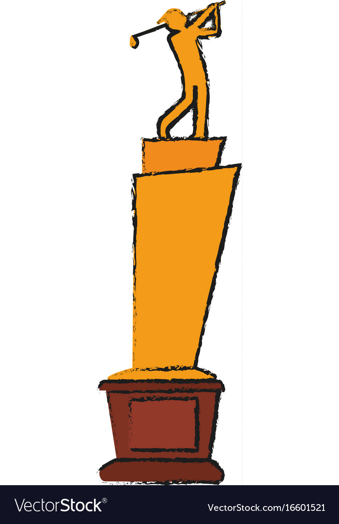 Trophy golf icon image Royalty Free Vector Image