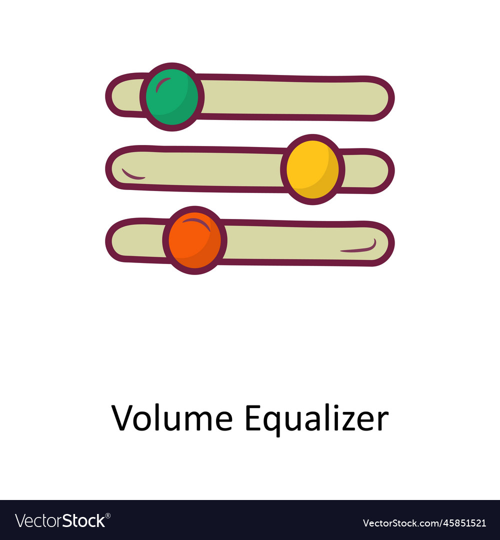 Volume equalizer solid fill outline icon design il