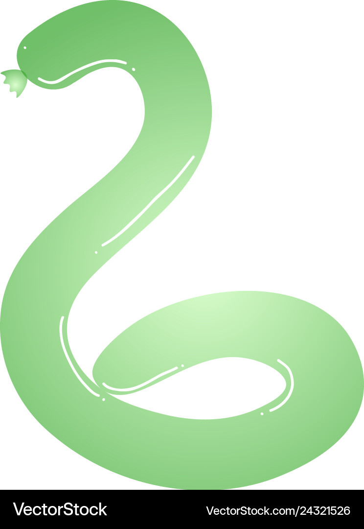 Classic balloon snake isolated on white background