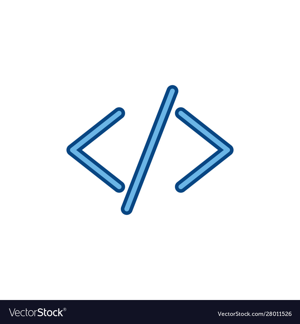 Coding programming internet line and fill Vector Image