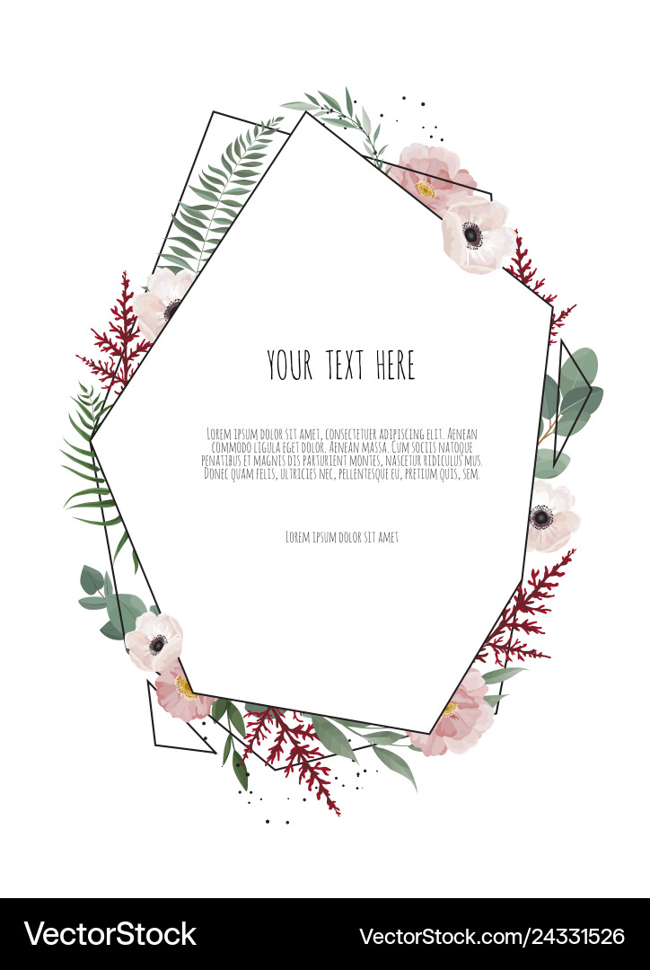 Floral design card greeting postcard Royalty Free Vector