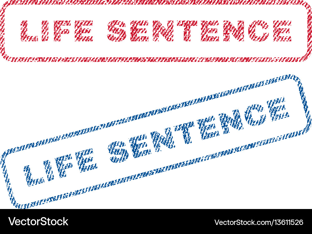 Life sentence textile stamps Royalty Free Vector Image