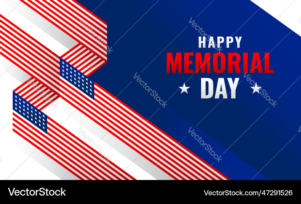 Memorial day event celebrate background Royalty Free Vector
