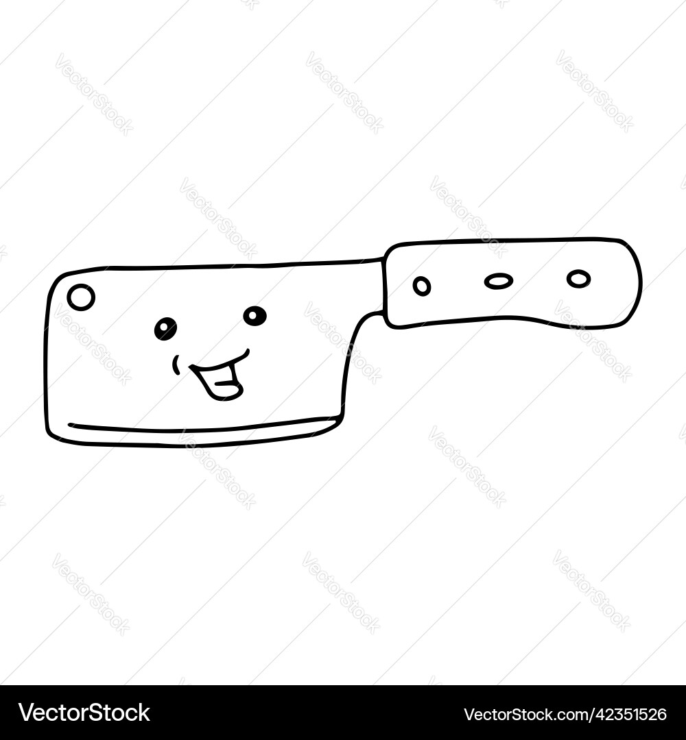 Outline contour doodle style hand drawn simple Vector Image