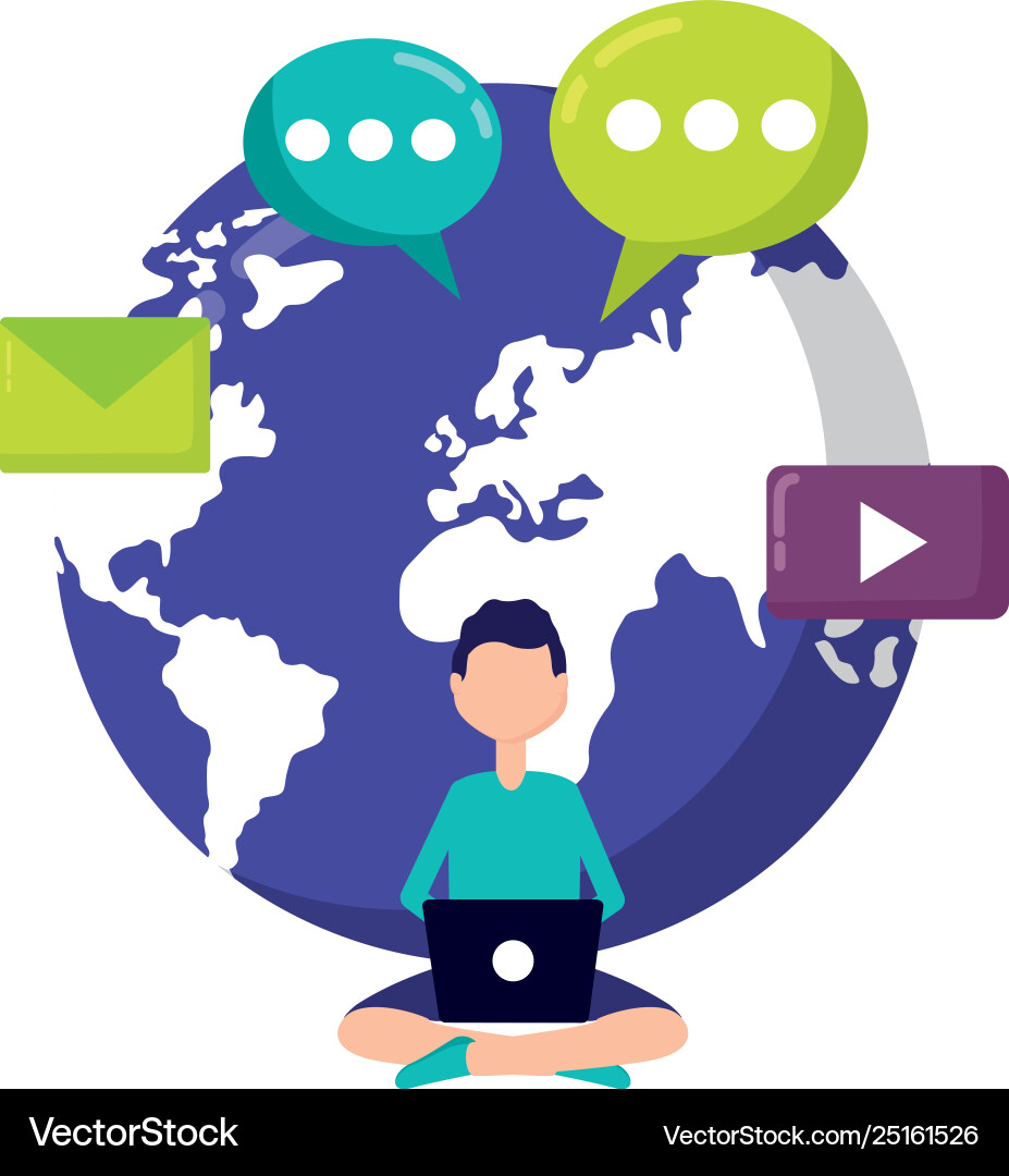 People social media Royalty Free Vector Image - VectorStock