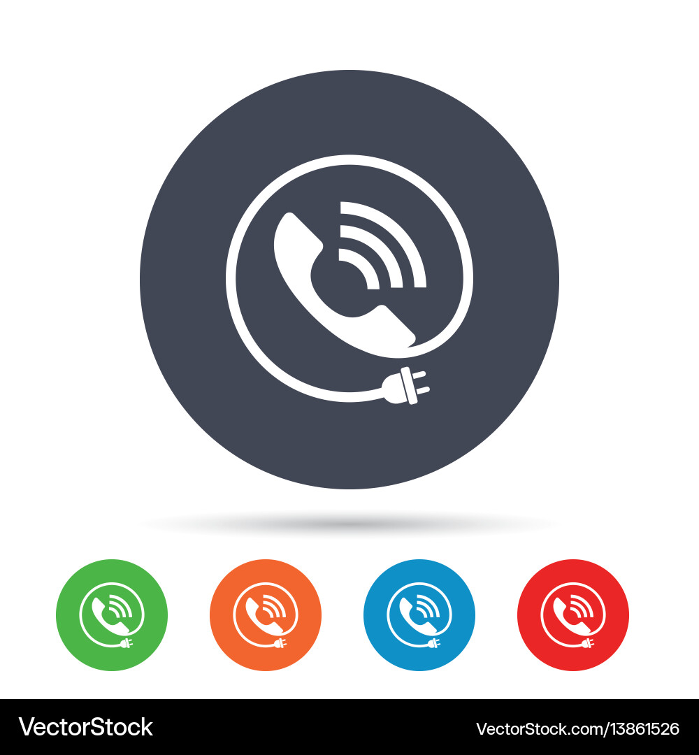 Phone sign icon call support symbol Royalty Free Vector
