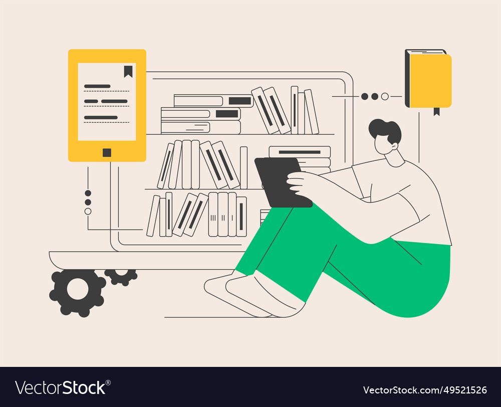 Read a book abstract concept Royalty Free Vector Image