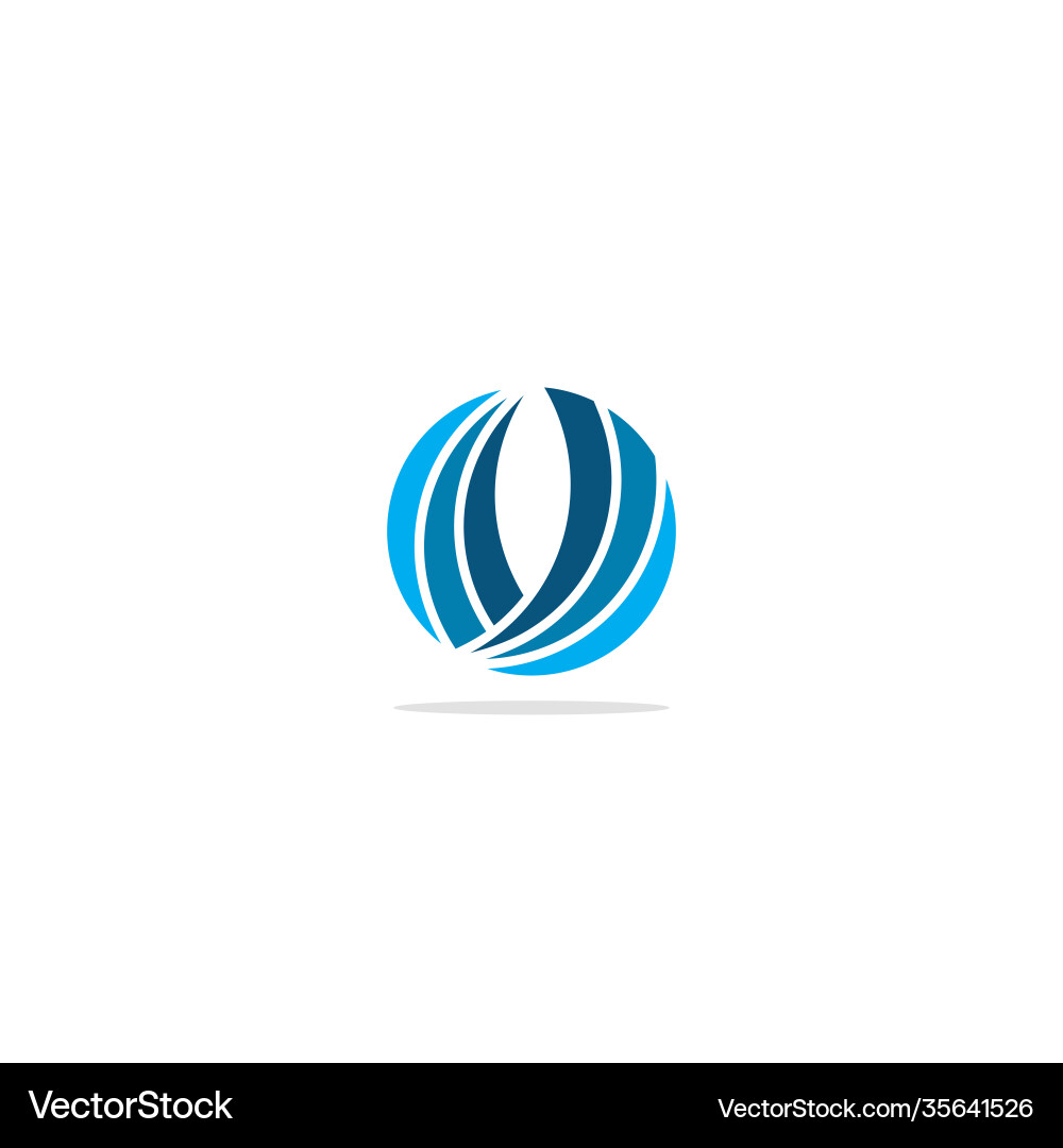 Round circle abstract logo Royalty Free Vector Image