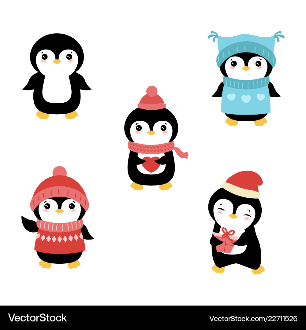 Set of christmas characters Royalty Free Vector Image