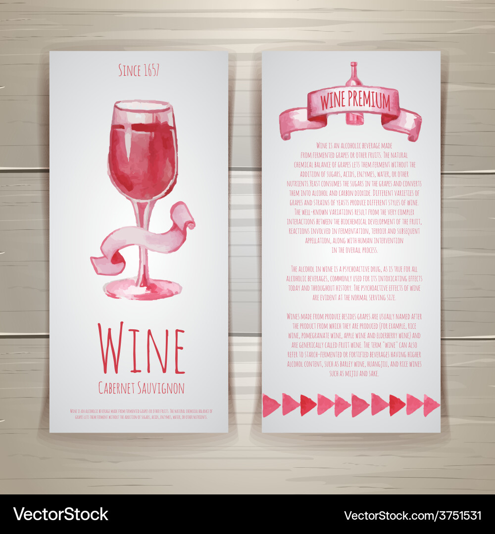 Art wine cards and labels design Royalty Free Vector Image