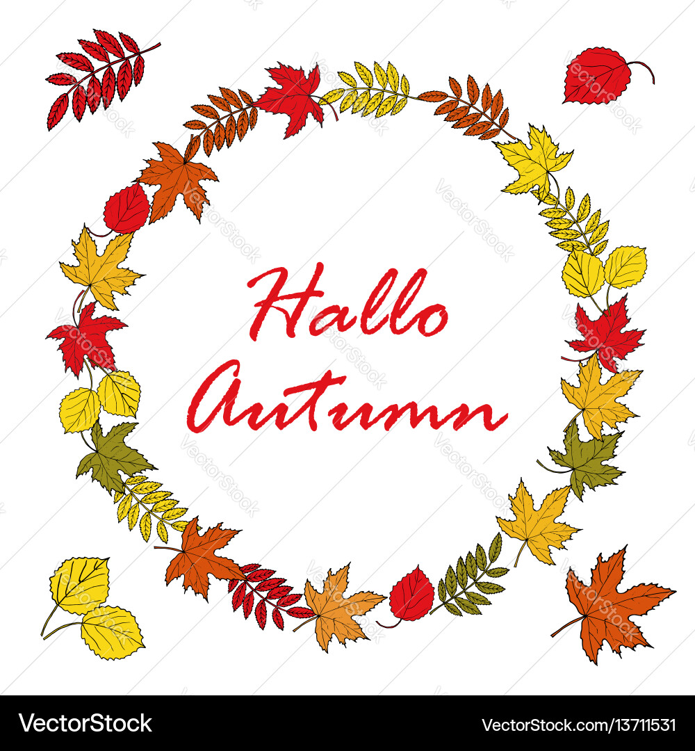 Autumn poster background with bright maple leaves Vector Image
