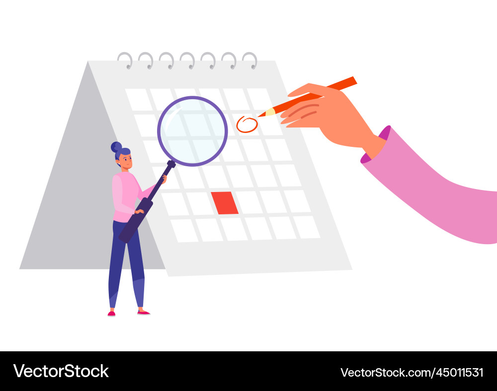 Business calendar planning concept Royalty Free Vector Image