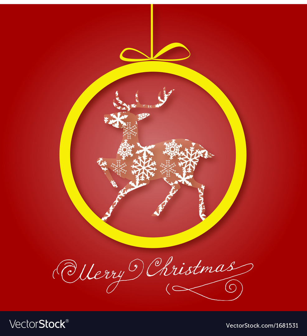 Christmas deer Royalty Free Vector Image - VectorStock