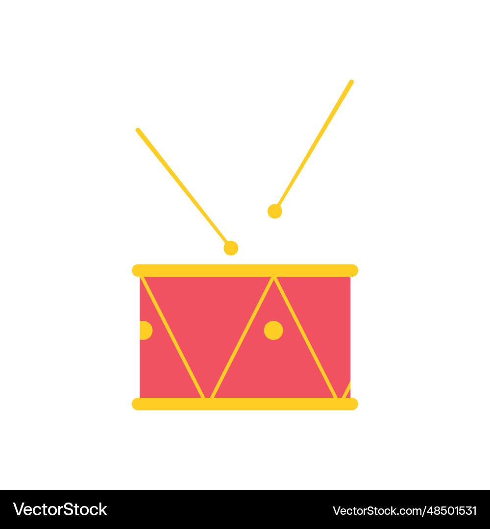 Circus musical drums instrument Royalty Free Vector Image