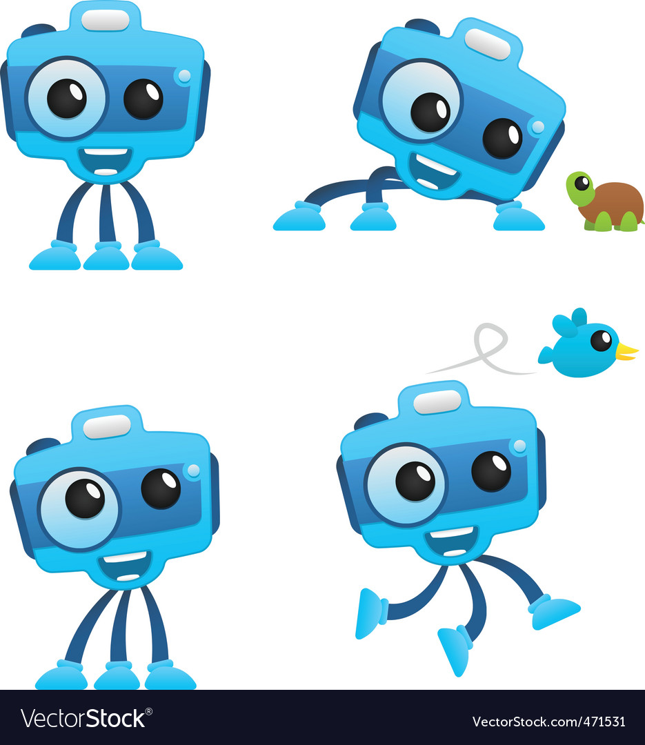 Funny camera Royalty Free Vector Image - VectorStock