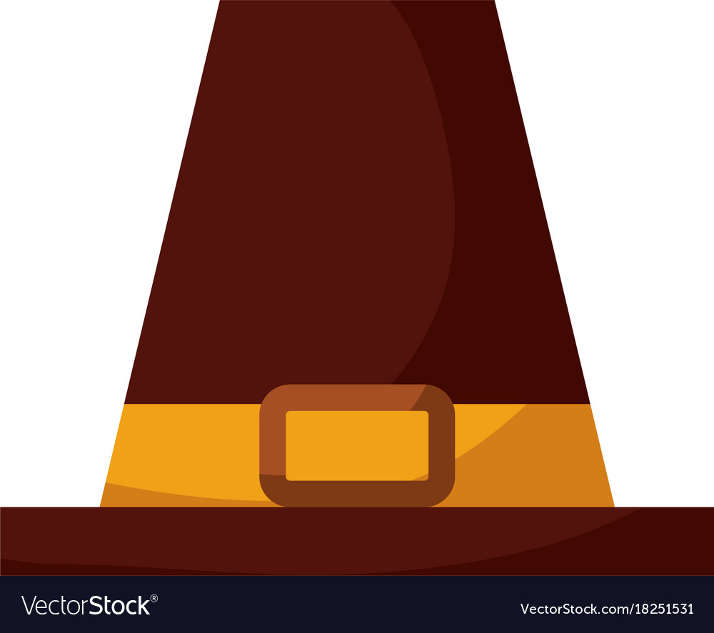 Pilgrim hat classic accessory thanksgiving symbol Vector Image