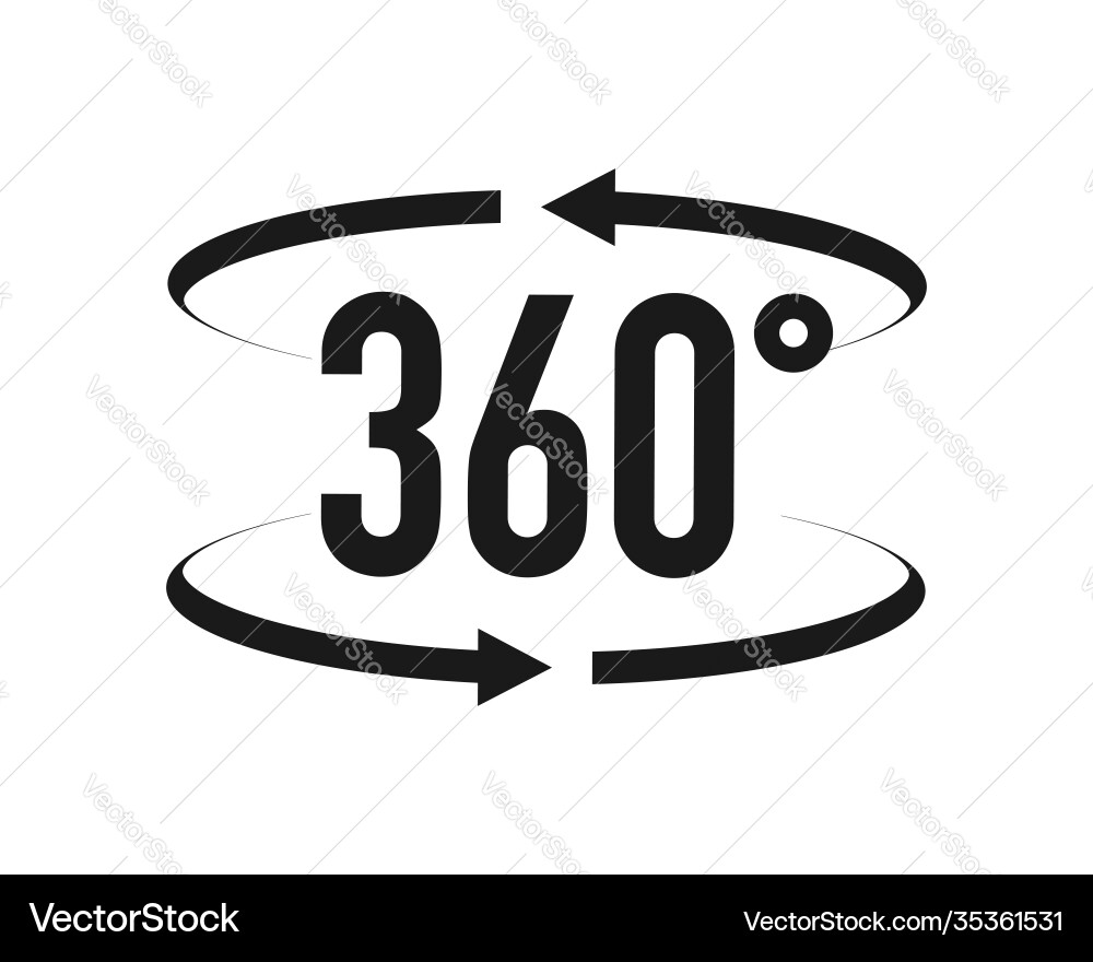 Signs with arrows to indicate rotation or Vector Image
