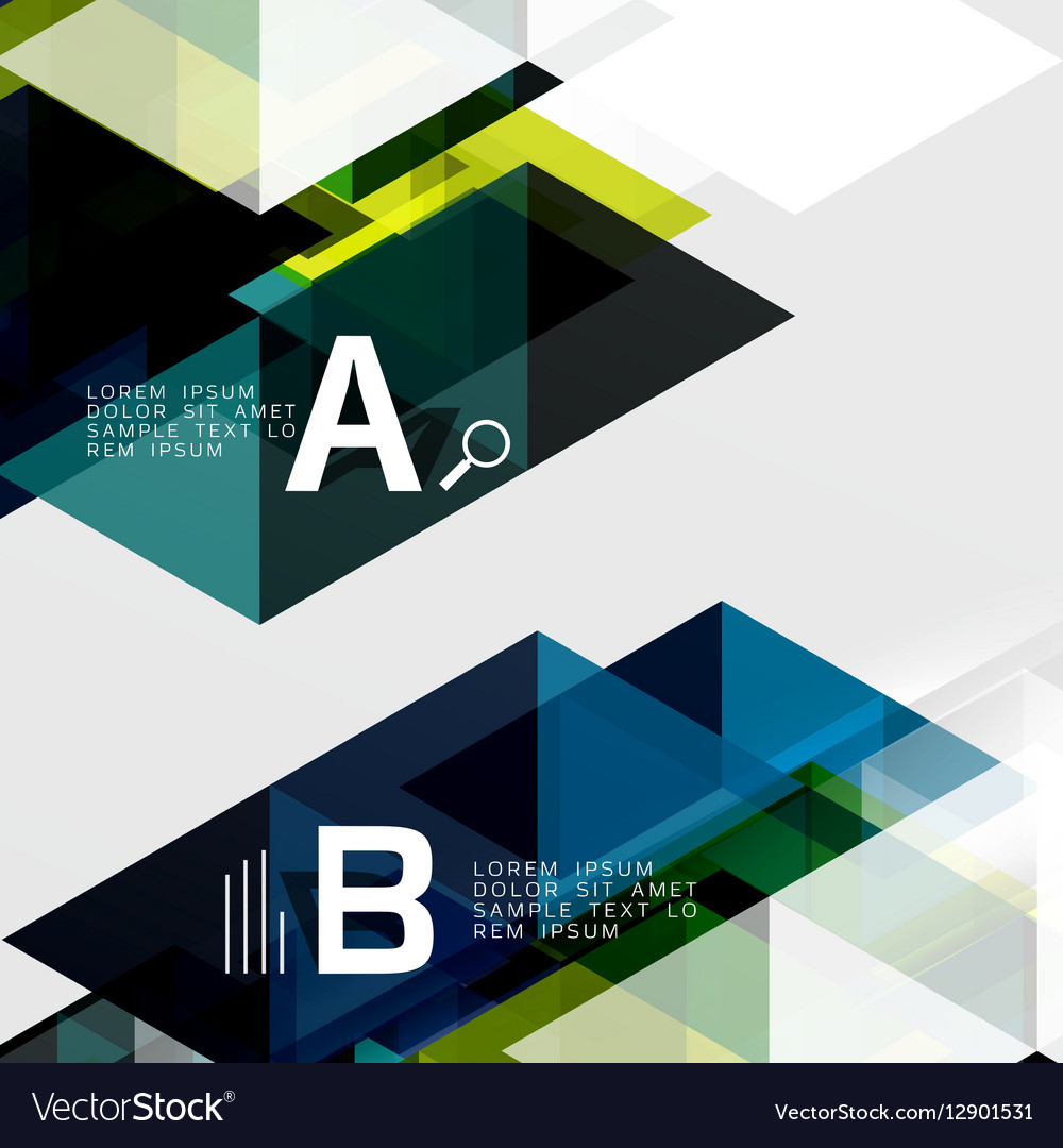 Transparent overlapping triangles Royalty Free Vector Image