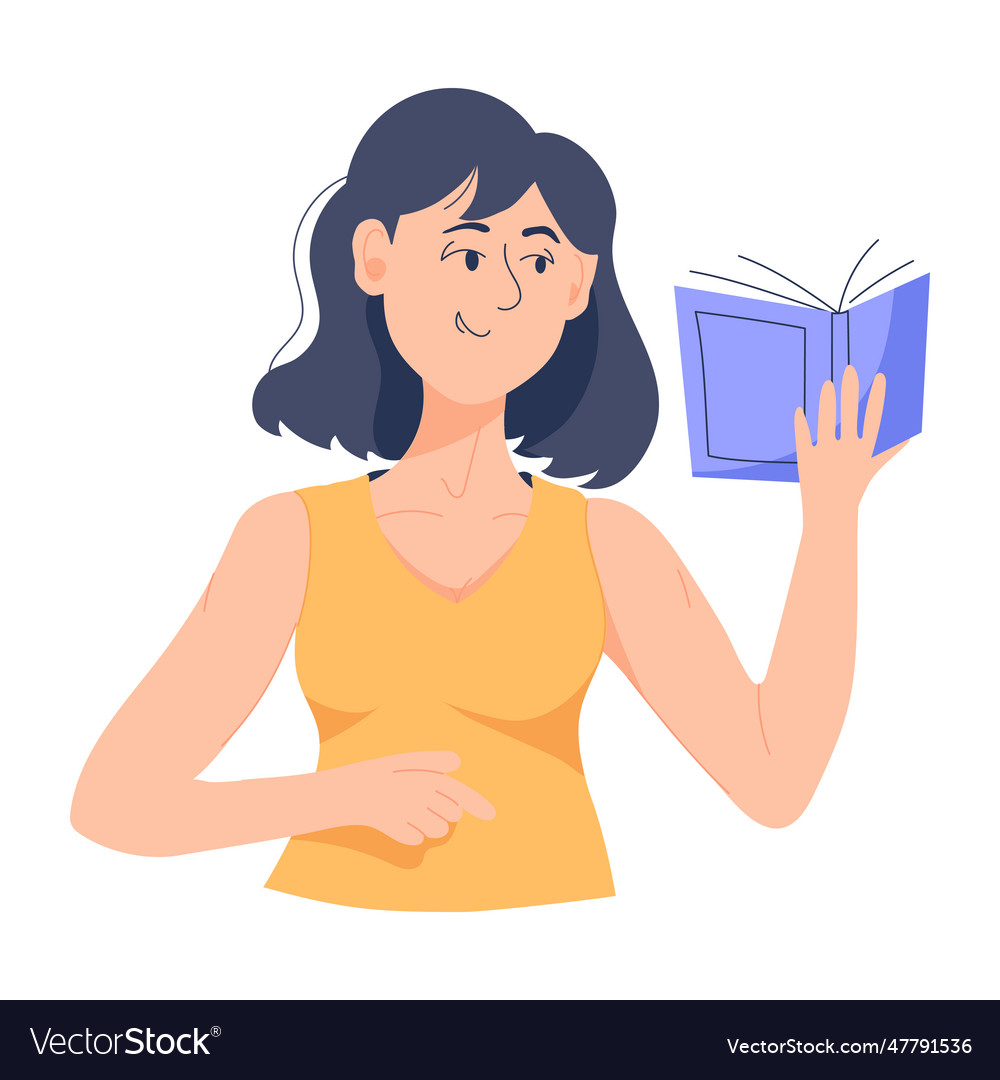Book reading Royalty Free Vector Image - VectorStock