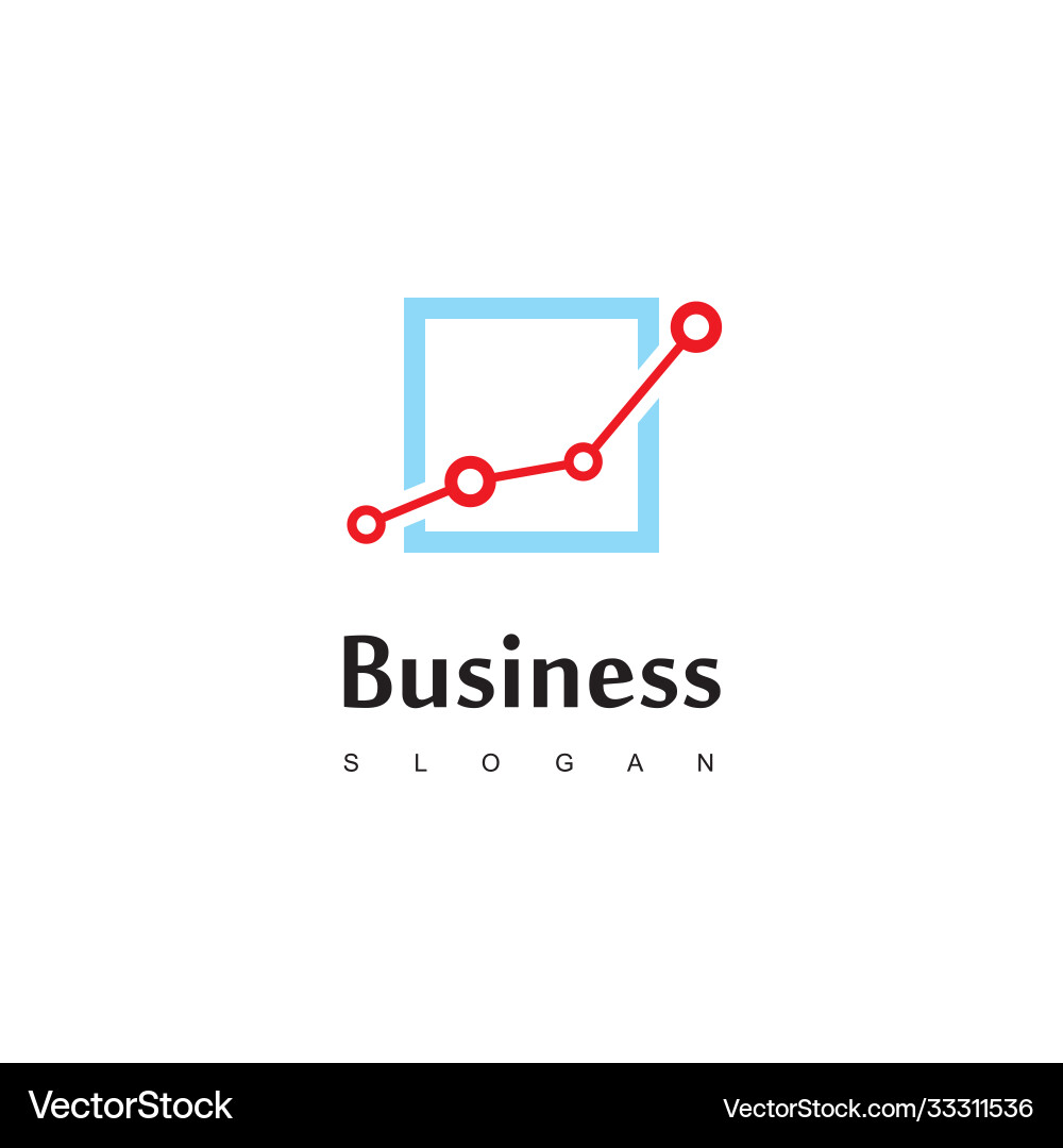 Business logo with good progress diagram Vector Image