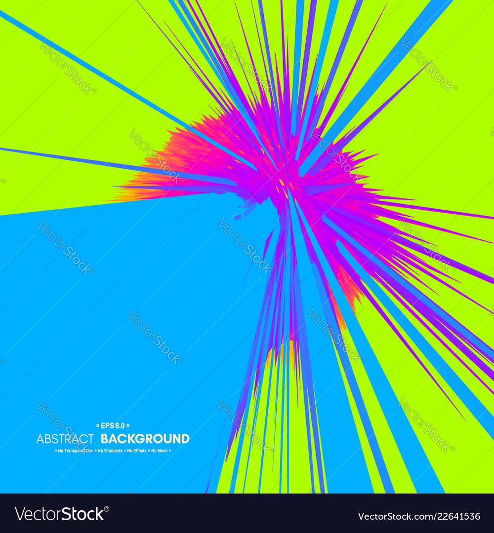Cover design background with exploding rays Vector Image