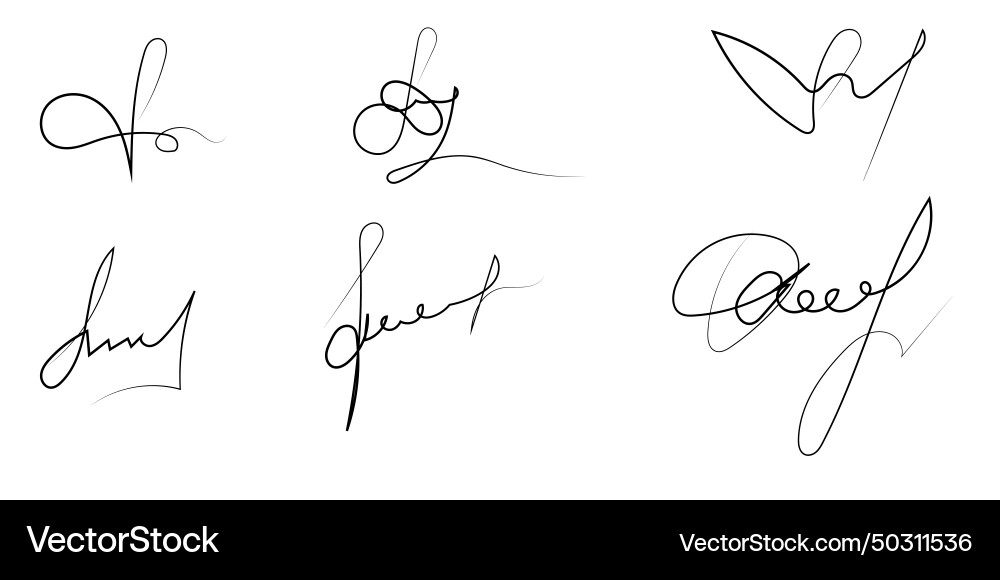 Fictitious handwritten signature isolated Vector Image