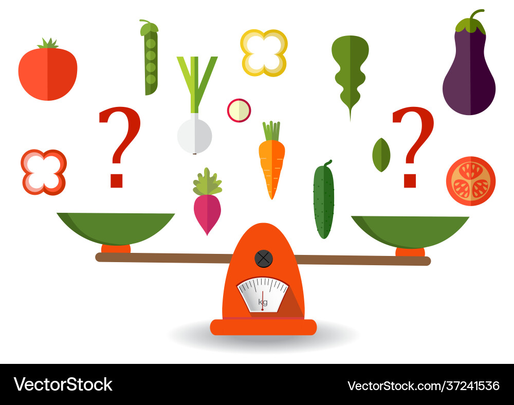 Flat design concept weight loss healthy Royalty Free Vector