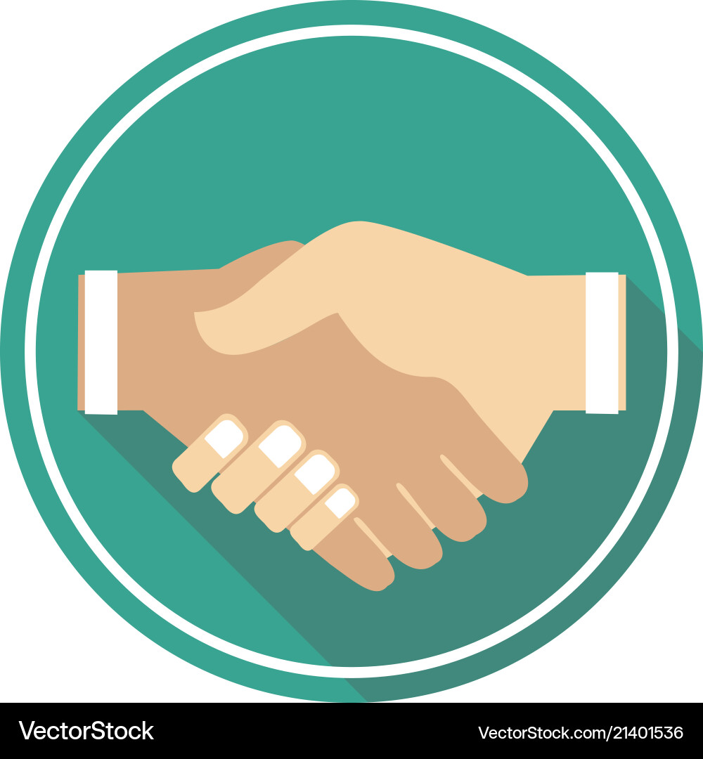 Handshake icon sign and symbol Royalty Free Vector Image