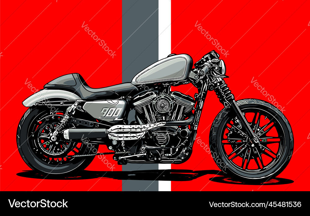 Motorbike template for graphic design needs Vector Image
