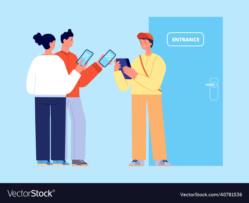 Qr code control vaccination identification Vector Image