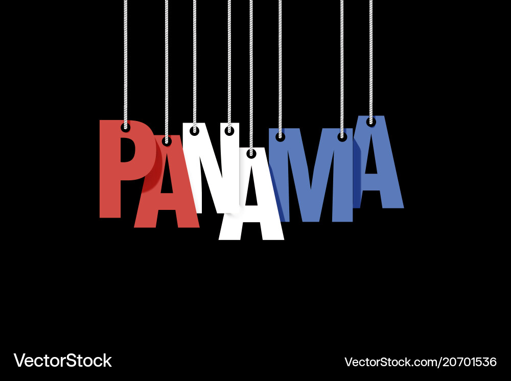 Word panama hang on the ropes Royalty Free Vector Image