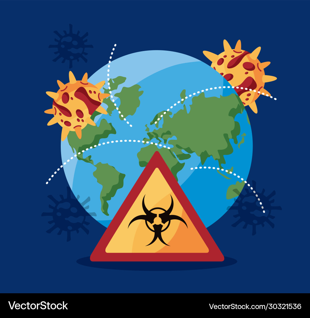 World planet earth with covid19 19 Royalty Free Vector Image