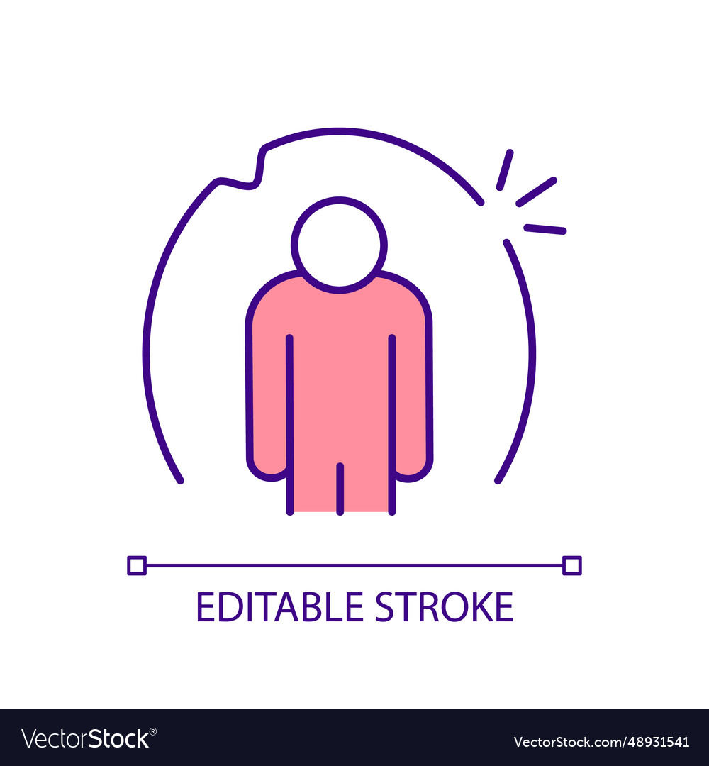 2d thin linear poor boundaries simple icon Vector Image