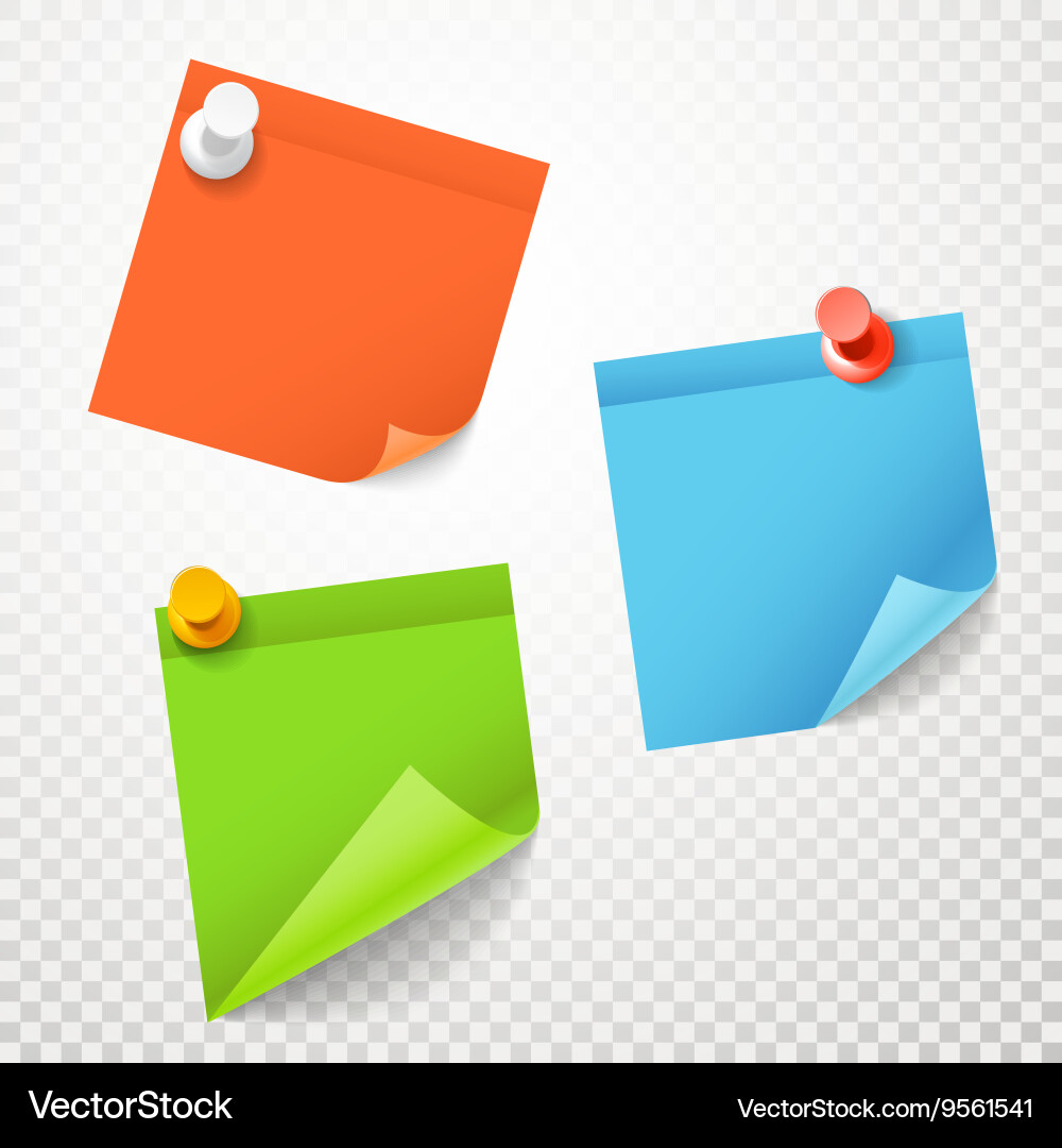 Blank color stickers set on transparent background