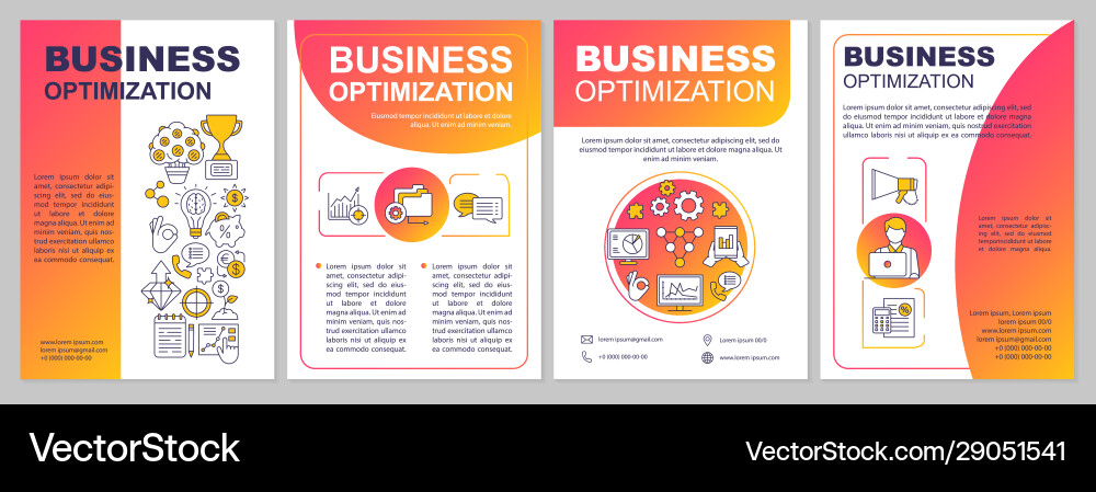 Business optimization brochure template layout Vector Image