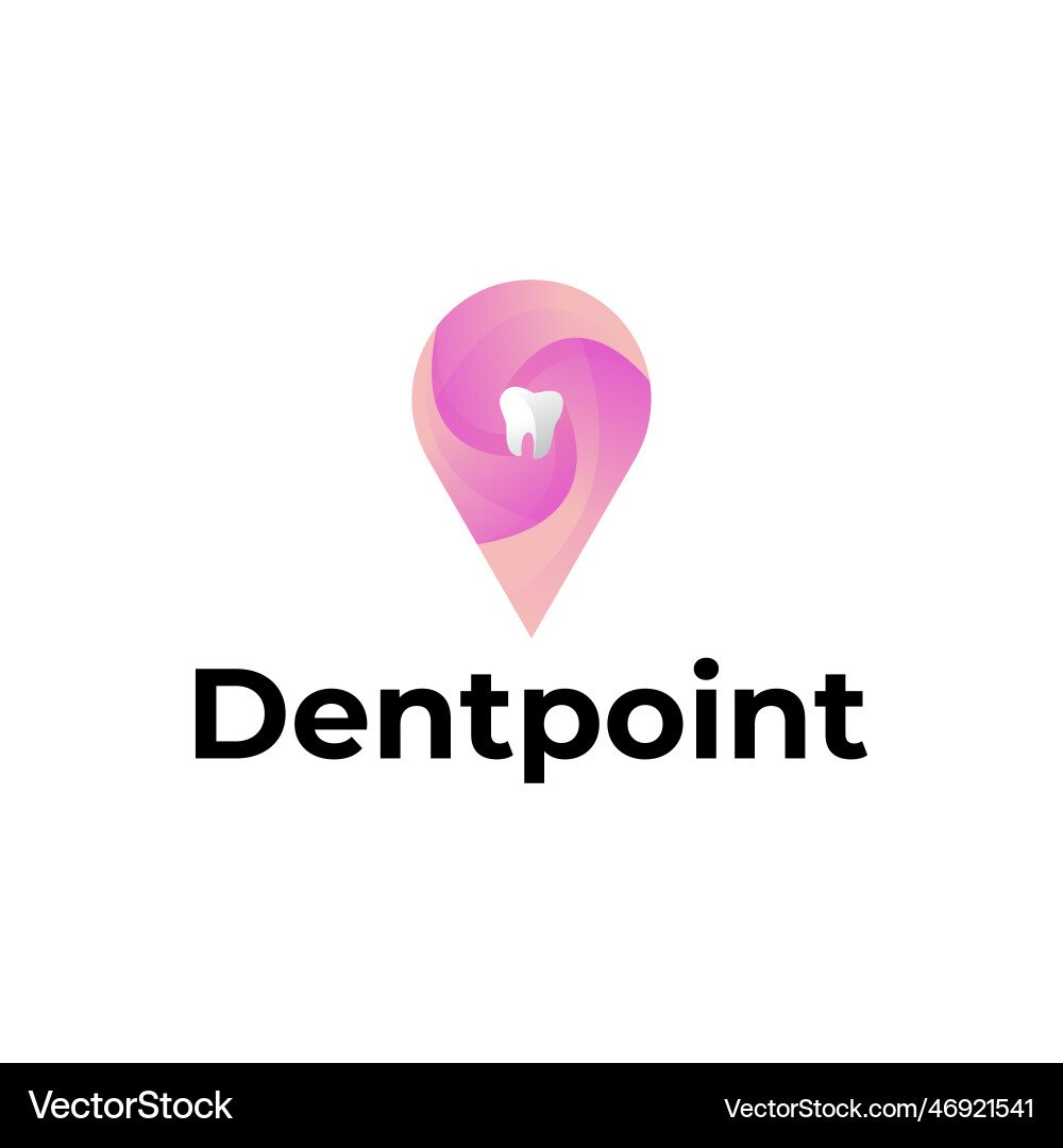 Dent point modern logo design Royalty Free Vector Image