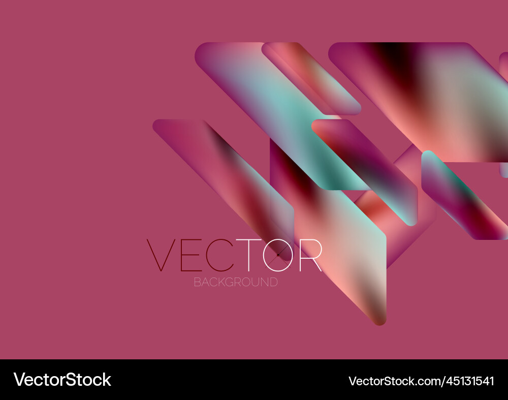 Fluid color dynamic geometric shapes abstract Vector Image