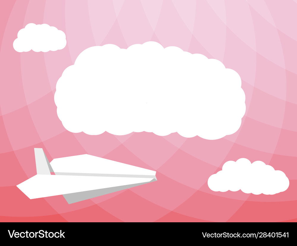 Flying white creative origami paper airplane Vector Image