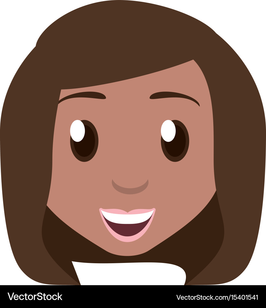 Girl face cartoon Royalty Free Vector Image - VectorStock