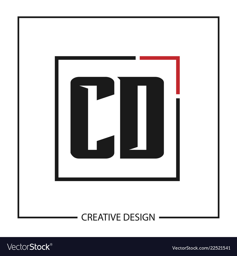 Initial letter cd logo template design Royalty Free Vector