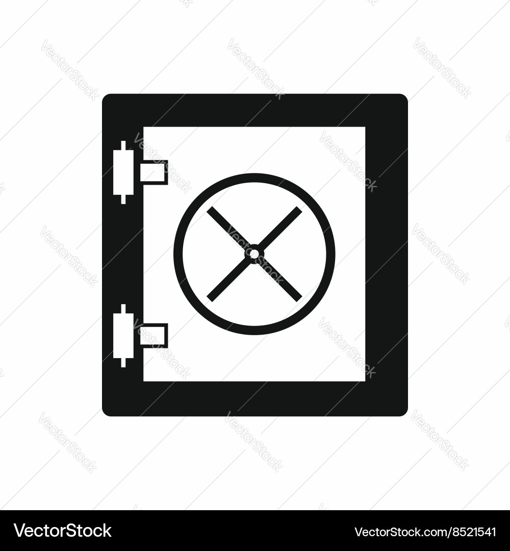 Safe icon in simple style Royalty Free Vector Image