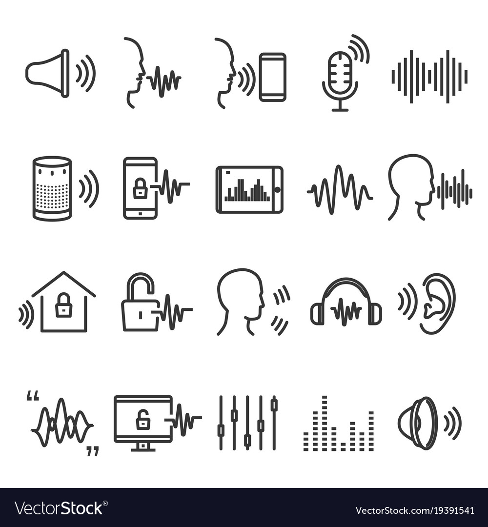 Speech recognition device Royalty Free Vector Image